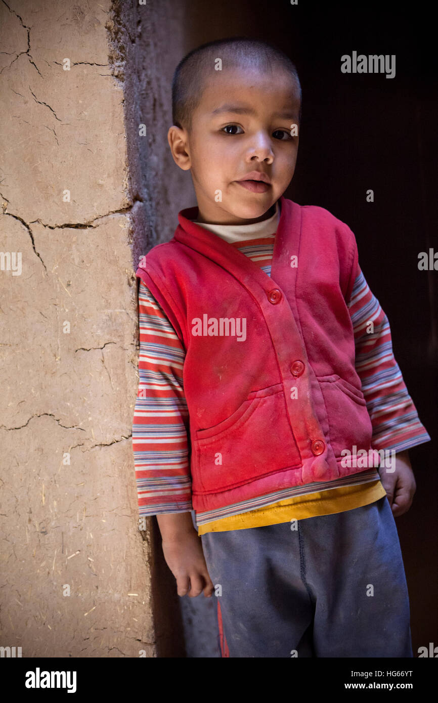Ksar Elkhorbat, Morocco. Young Berber Boy Stock Photo - Alamy