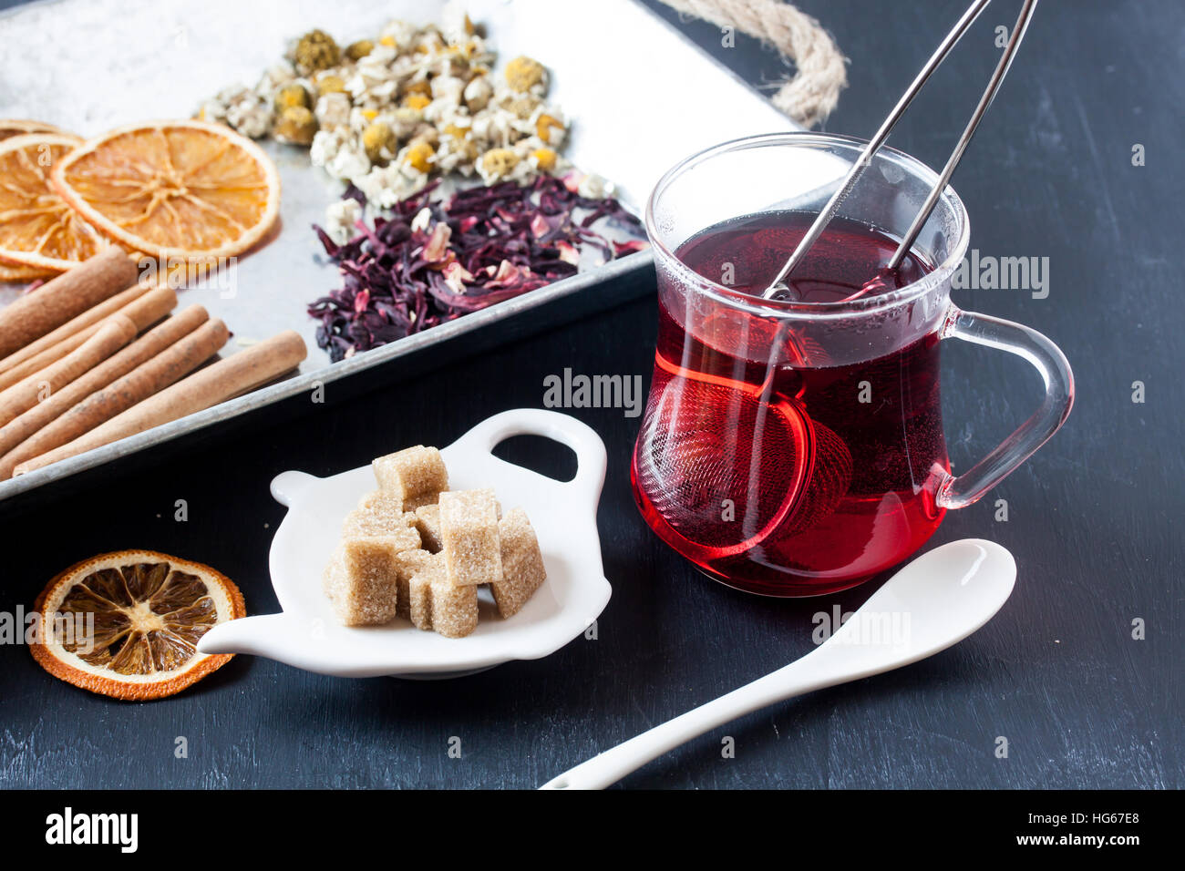 assorted herbal tea Stock Photo - Alamy
