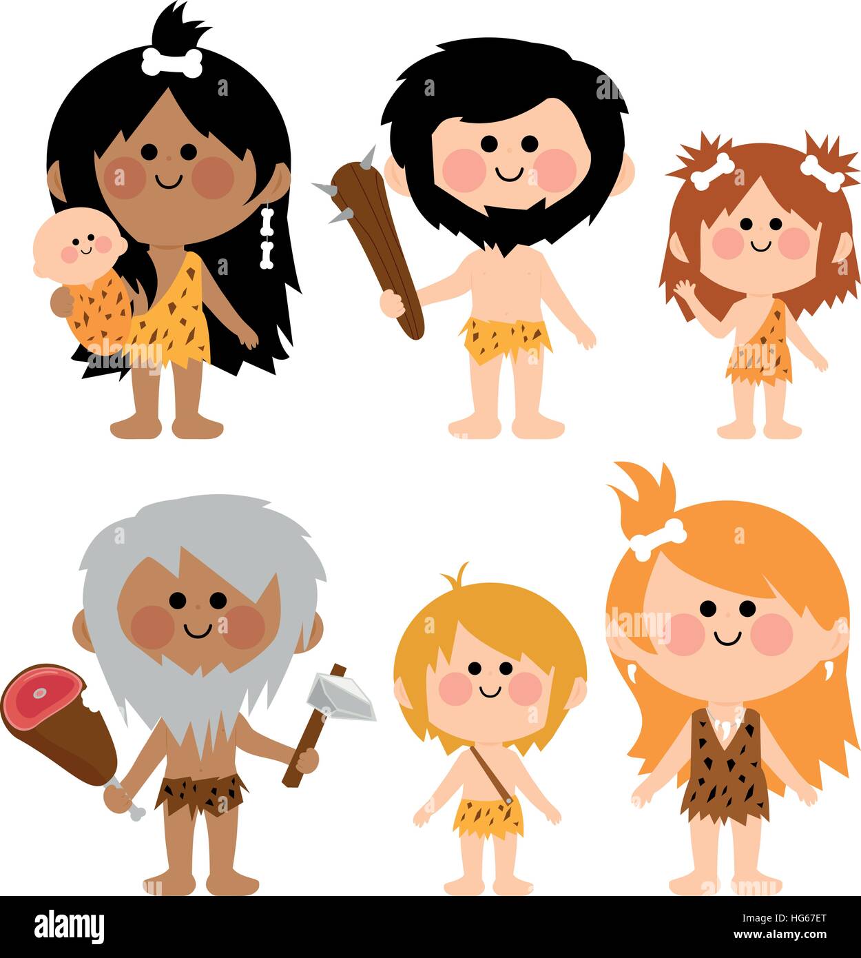 Neanderthal family Stock Vector Images - Alamy