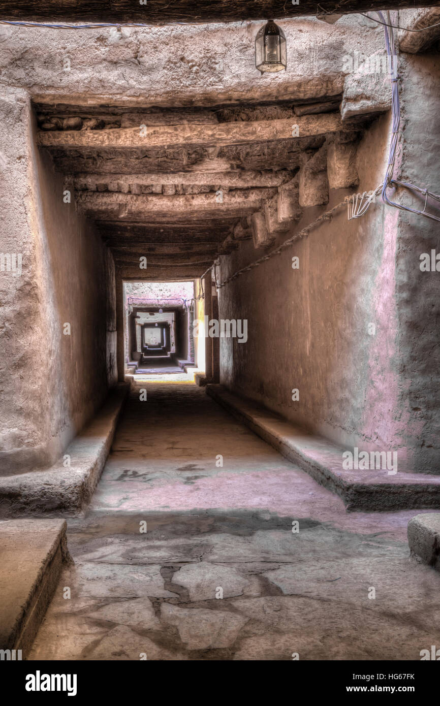 Ksar Elkhorbat, Morocco. Interior Passageway inside the Casbah Stock ...