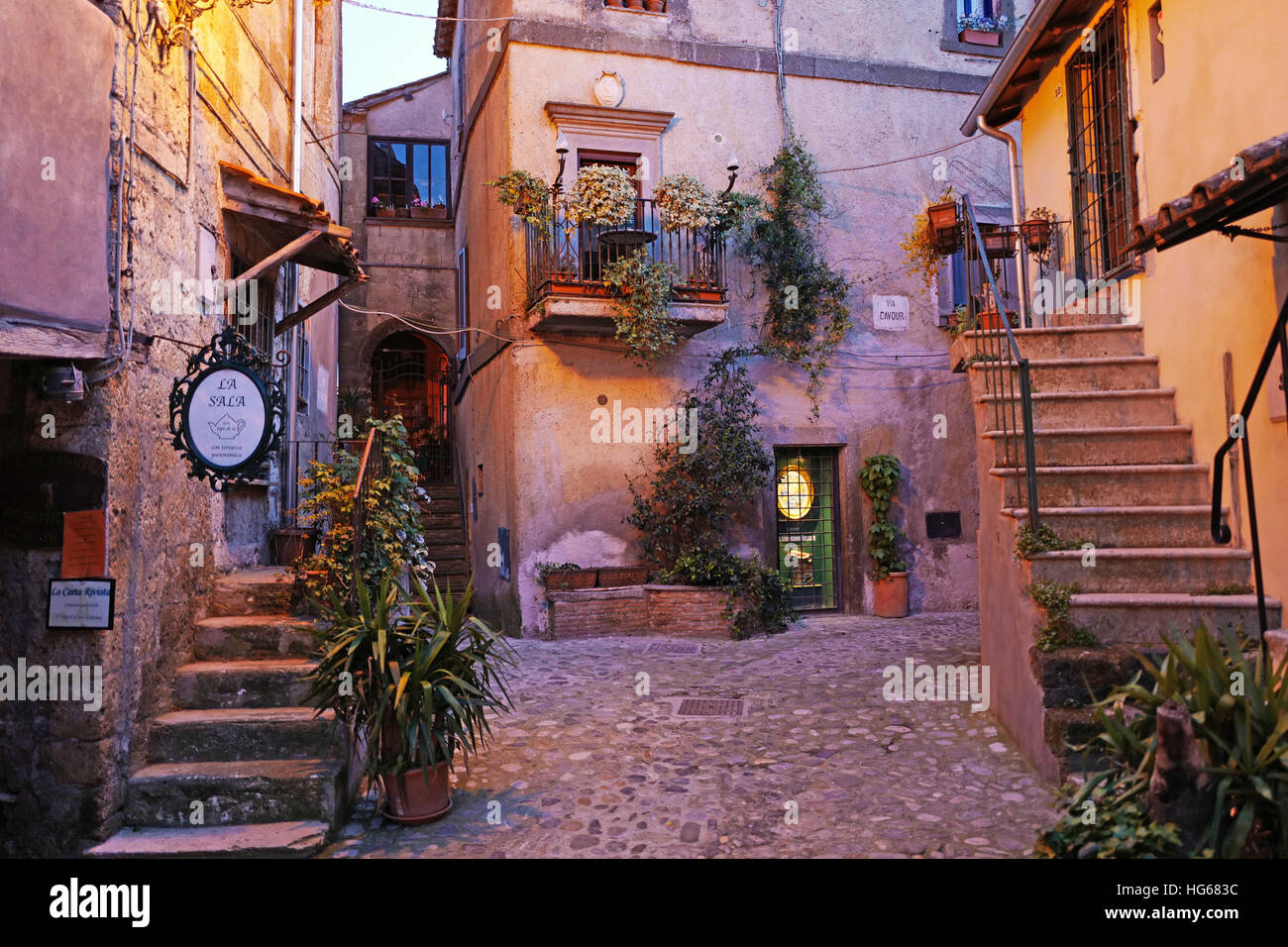Ancient village Calcata, 50 km from Rome Stock Photo - Alamy