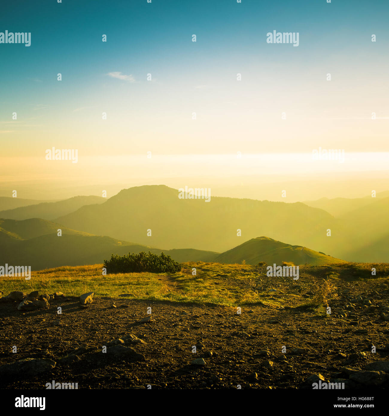 A beautiful mountain landscape above tree line Stock Photo - Alamy