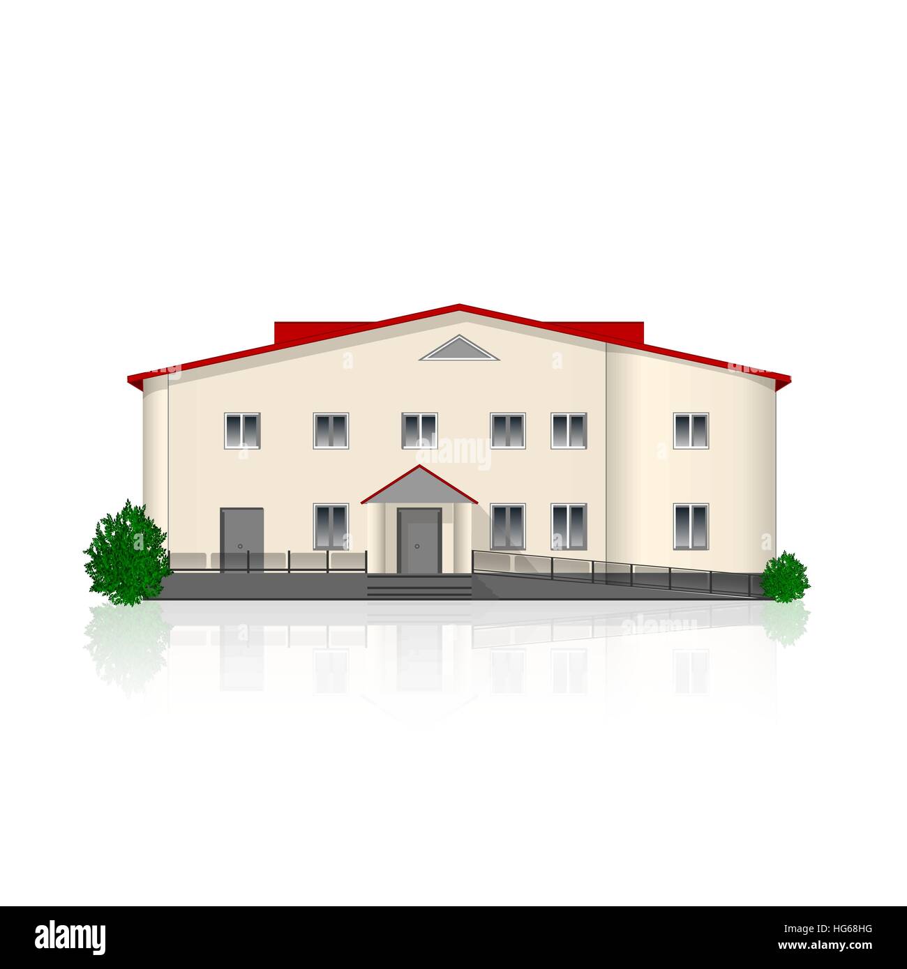 Contemporary modern office building Cut Out Stock Images & Pictures - Alamy