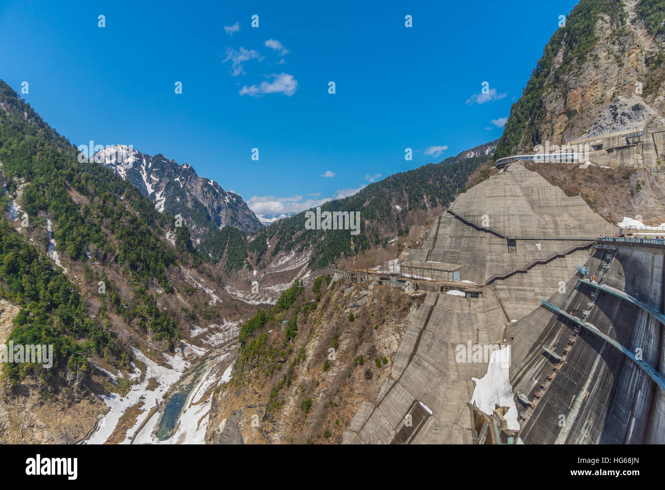 Kurobe dam,Tateyama Kurobe Alpine Route ,Japan Stock Photo - Alamy