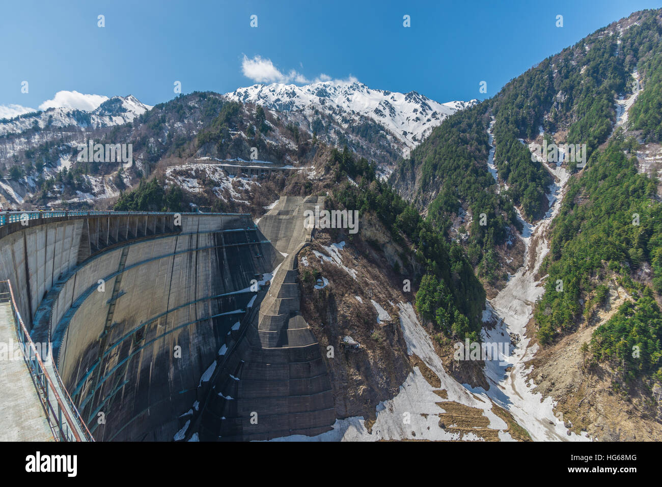 Kurobe dam,Tateyama Kurobe Alpine Route ,Japan Stock Photo - Alamy
