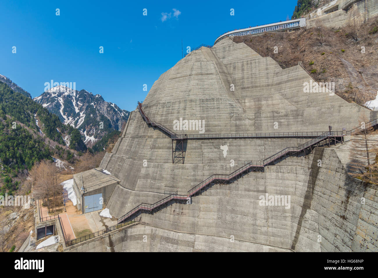 Kurobe dam,Tateyama Kurobe Alpine Route ,Japan Stock Photo - Alamy