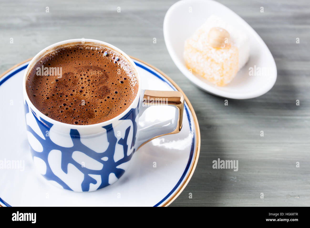 Turkish coffee and Turkish delight Stock Photo - Alamy