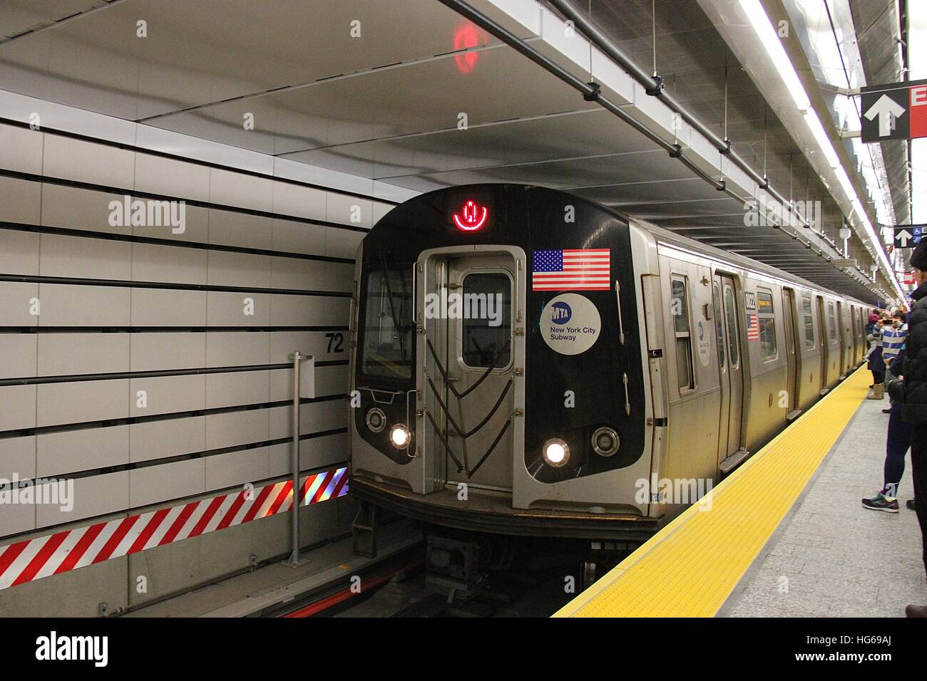 New York, NY, USA. 1st Jan, 2017. The 72nd Street and 2nd Avenue subway ...