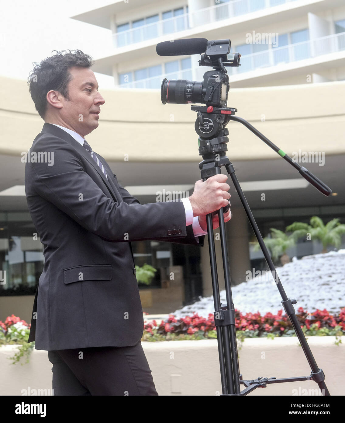 Los Angeles, California, USA. 4th Jan, 2017. Tonight Show host Jimmy ...