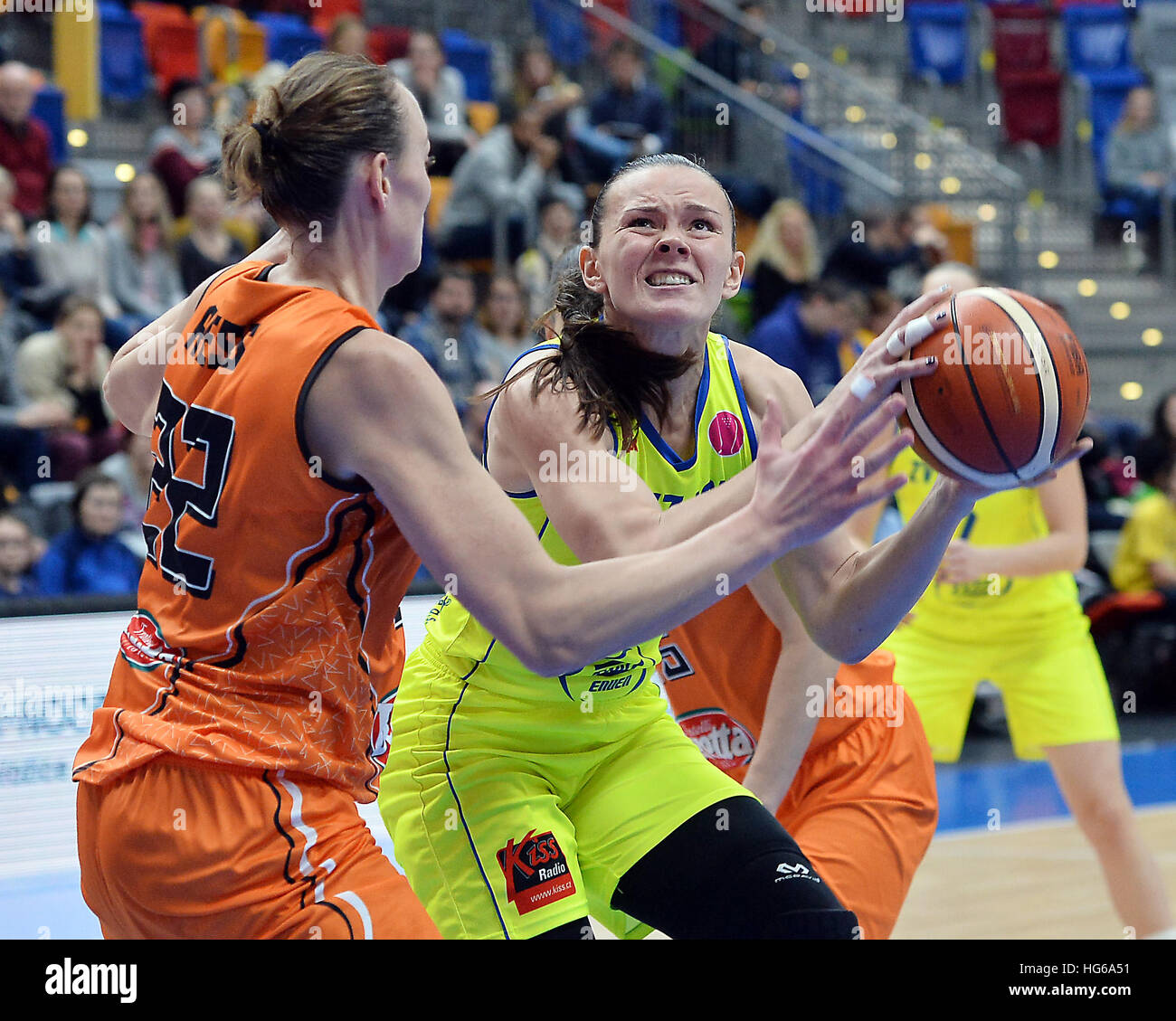 Prague, Czech Republic. 04th Jan, 2017. From left Kathrin Ress of Schio ...