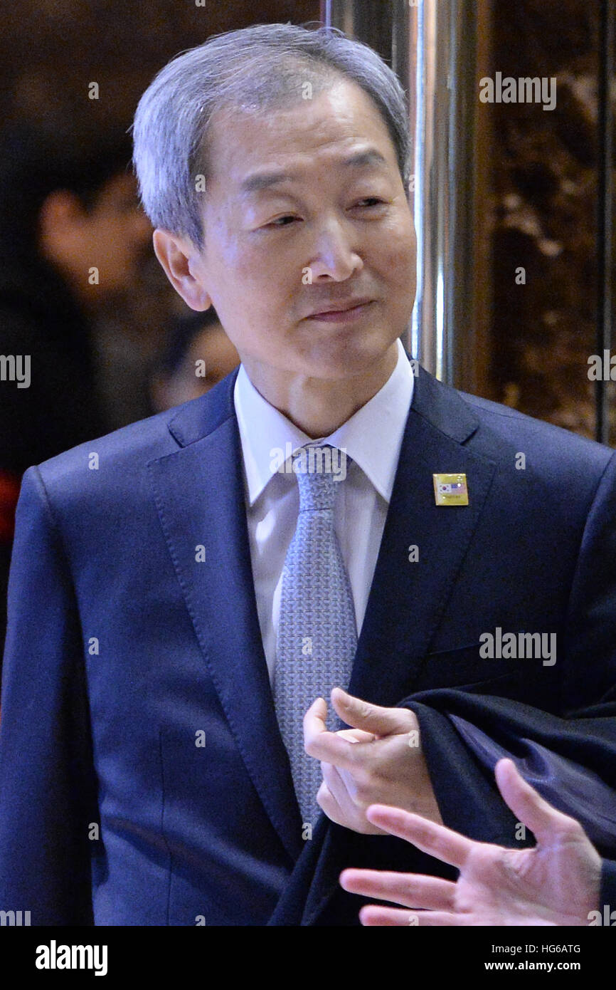 New York, USA. 4th Jan, 2017. Ahn Ho-young, Ambassador of South Korea ...