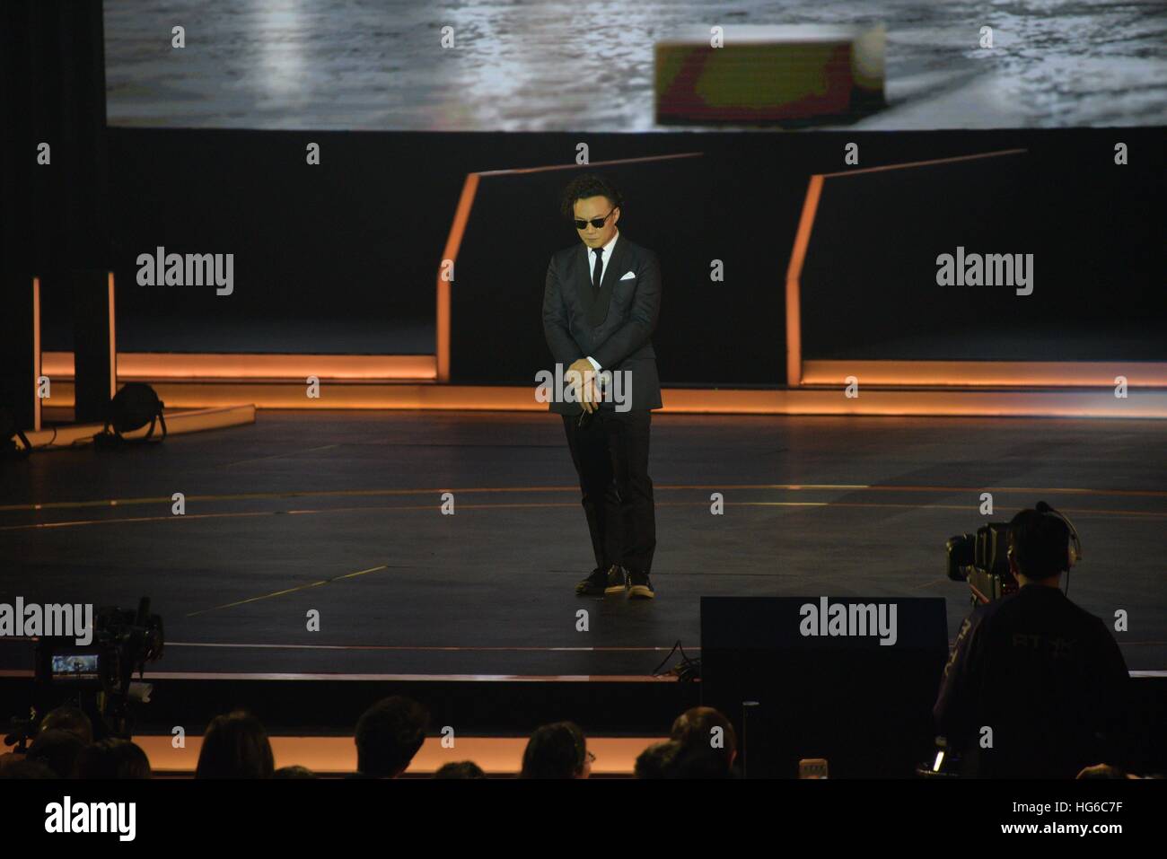 Hongkong, China. 04th Jan, 2017. Eason Chan and Joey Yung attend the ...