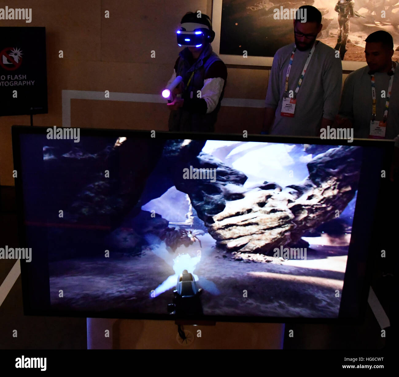 Las Vegas NV, USA. 4th Jan, 2017. Press members try out the new Sonys ...