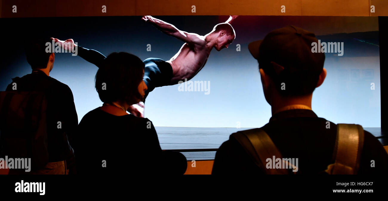 Las Vegas NV, USA. 4th Jan, 2017. Sony shows their CLEDIS, a blank ...