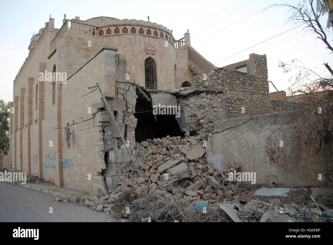 Bashiqa, Iraq. 12th Dec, 2016. A church in the deserted city of Bashiqa ...