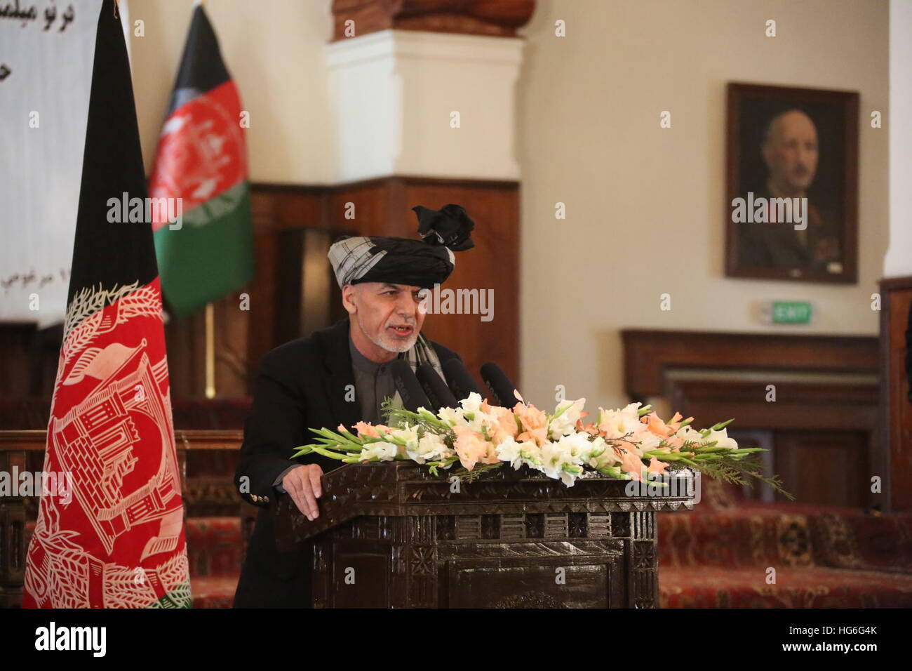 Kabul, Afghanistan. 5th Jan, 2017. Afghan President Mohammad Ashraf ...
