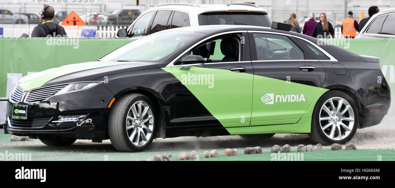 Las Vegas Nevada, USA. 5th Jan, 2017. Nvidia with Audi shows their self ...