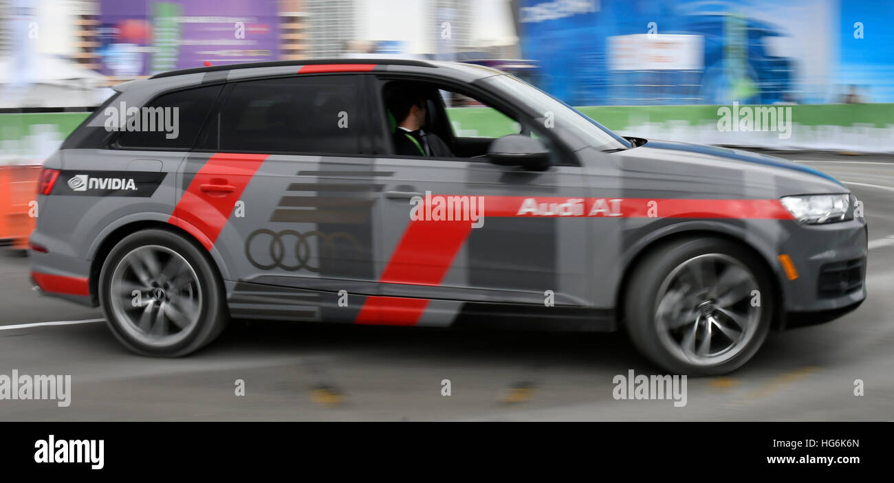 Las Vegas Nevada, USA. 5th Jan, 2017. Nvidia with Audi shows their self ...
