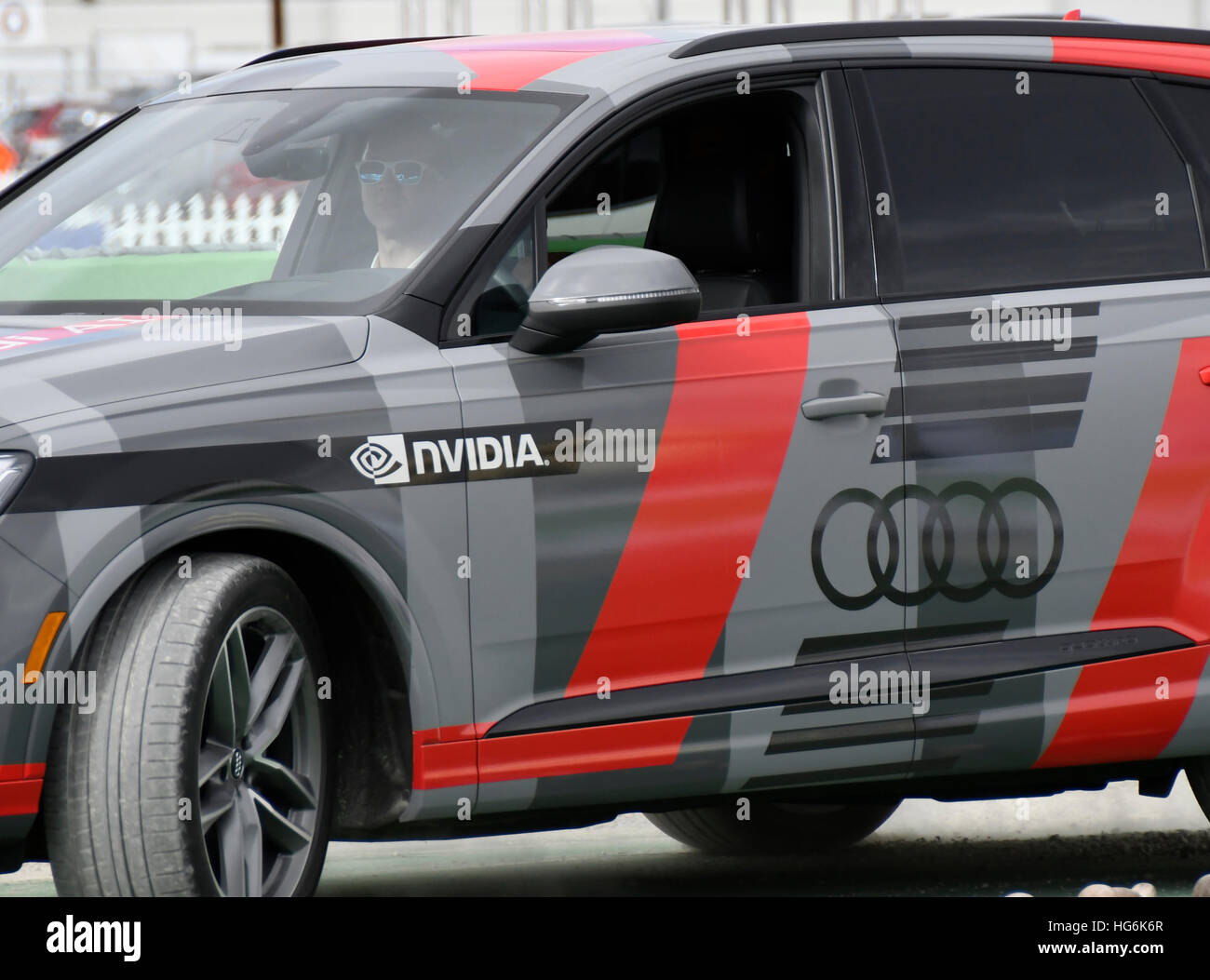 Las Vegas Nevada, USA. 5th Jan, 2017. Nvidia with Audi shows their self ...
