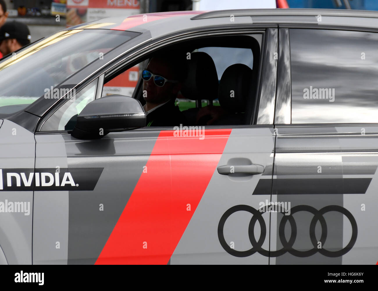 Las Vegas Nevada, USA. 5th Jan, 2017. Nvidia with Audi shows their self ...