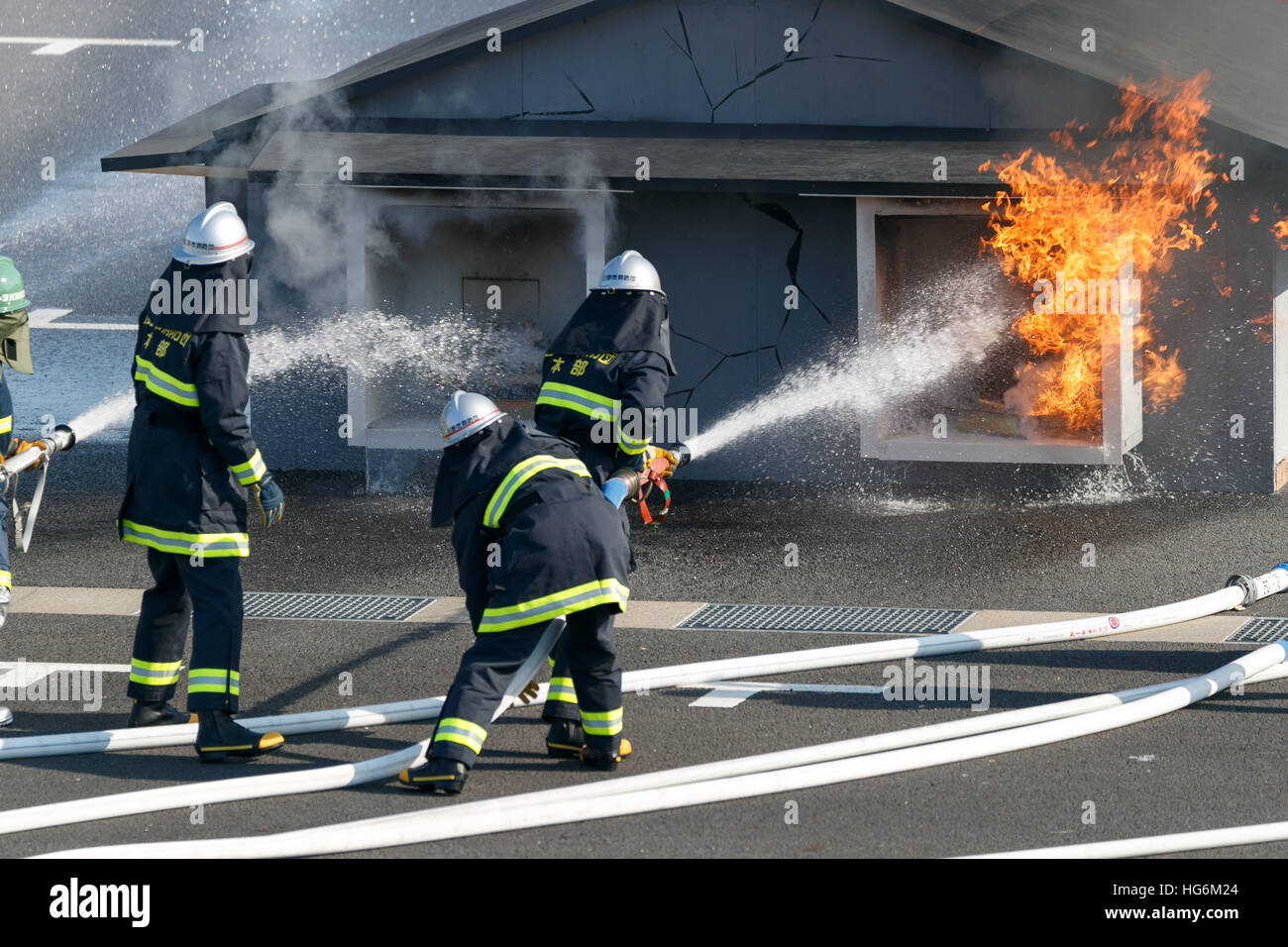 Members of the Tokyo Fire Department perform during the New Year's Fire ...