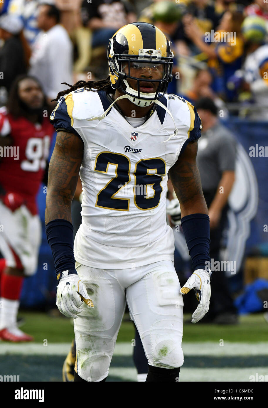 Los Angeles, California, USA. 11th Dec, 2016. Mark Barron of the Los ...