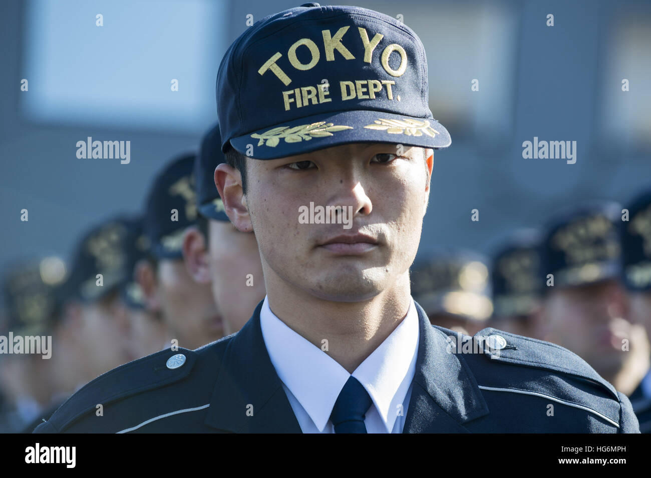 Tokyo, Tokyo, Japan. 6th Jan, 2017. Tokyo Fire Department holds the ...