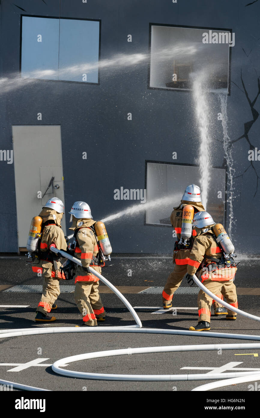 Members of the Tokyo Fire Department perform during the New Year's Fire ...