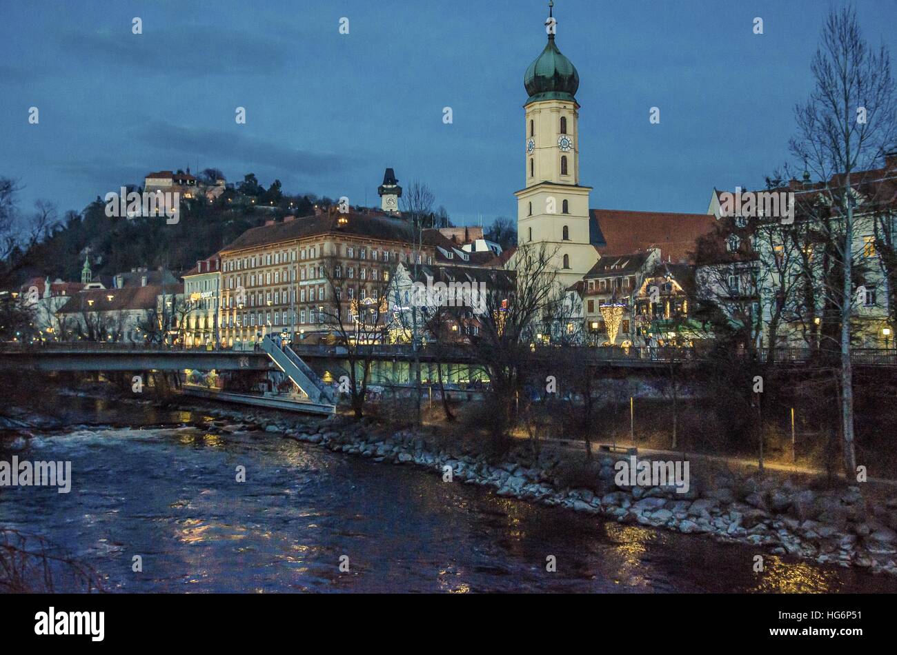 River mur an asset to the city of graz hi-res stock photography and ...