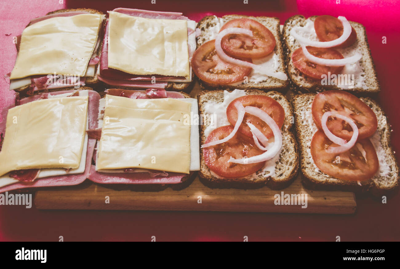 Photograph of a jam sandwich Stock Photo - Alamy