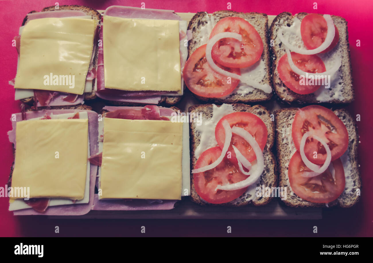 Photograph of a jam sandwich Stock Photo - Alamy