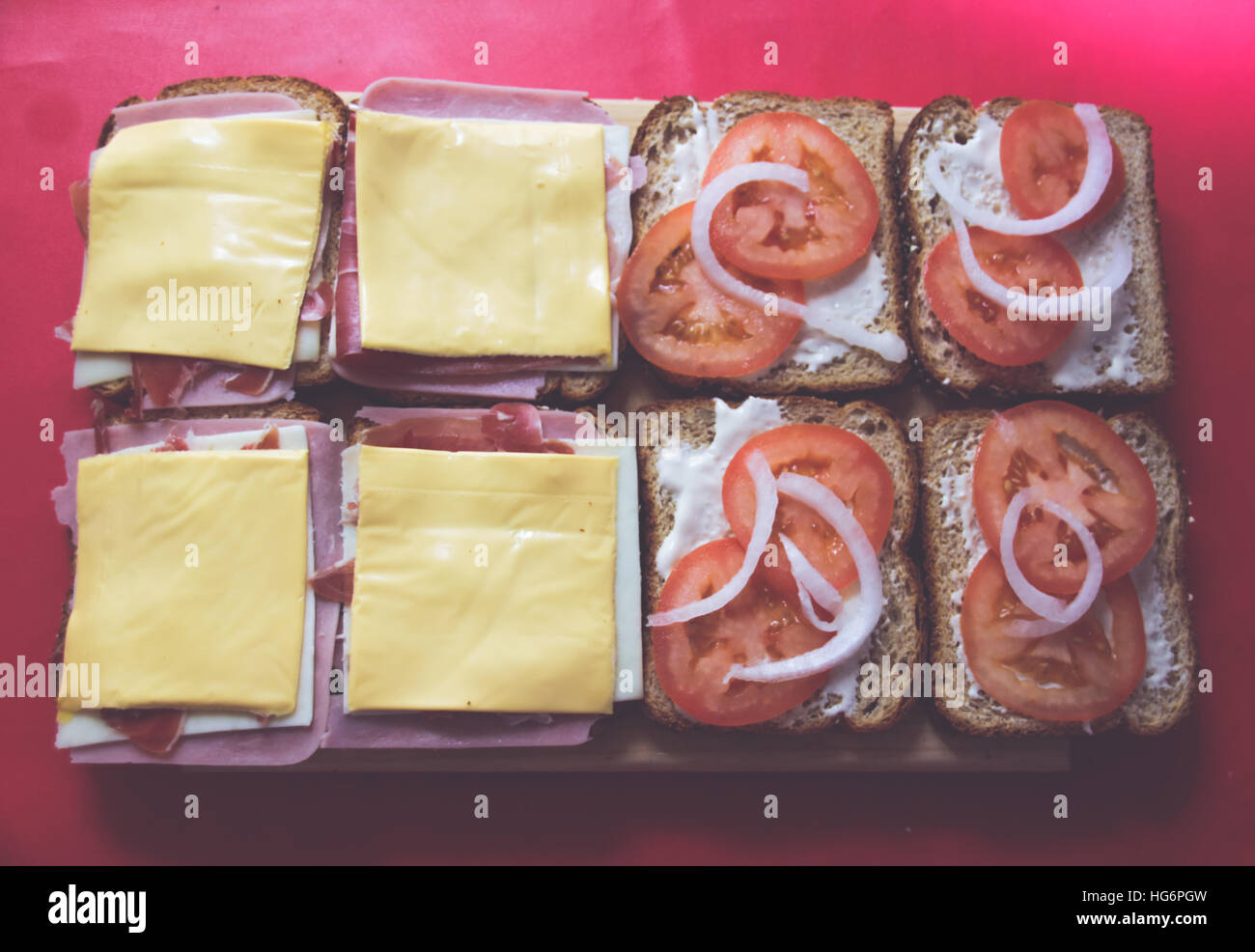 Photograph of a jam sandwich Stock Photo - Alamy