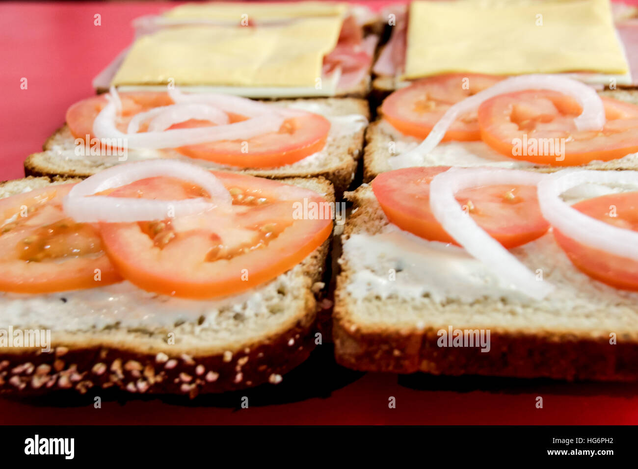 Photograph of a jam sandwich Stock Photo - Alamy