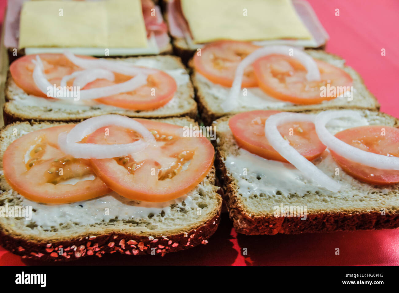 Photograph of a jam sandwich Stock Photo - Alamy