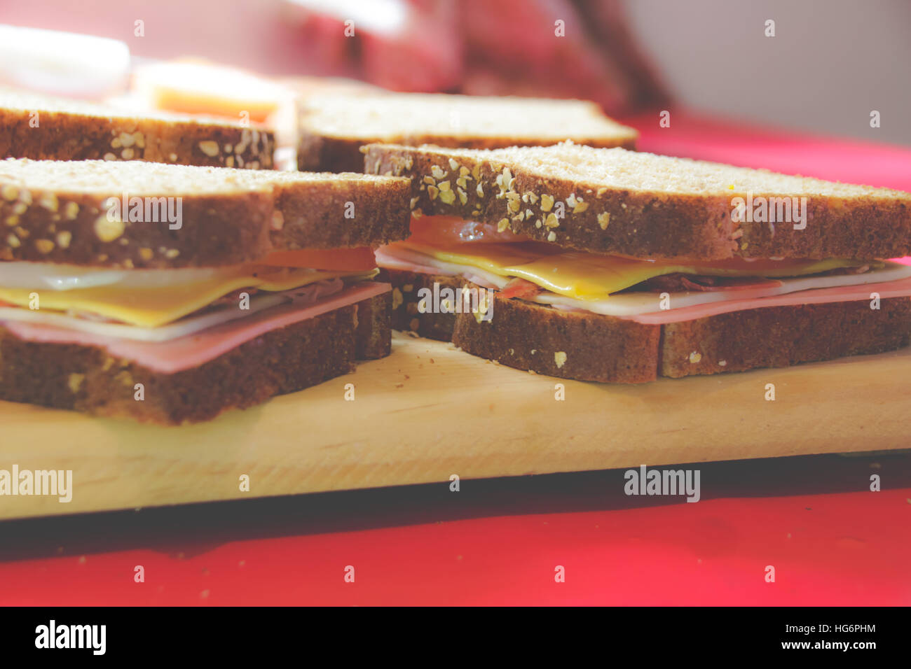 Photograph of a jam sandwich Stock Photo - Alamy