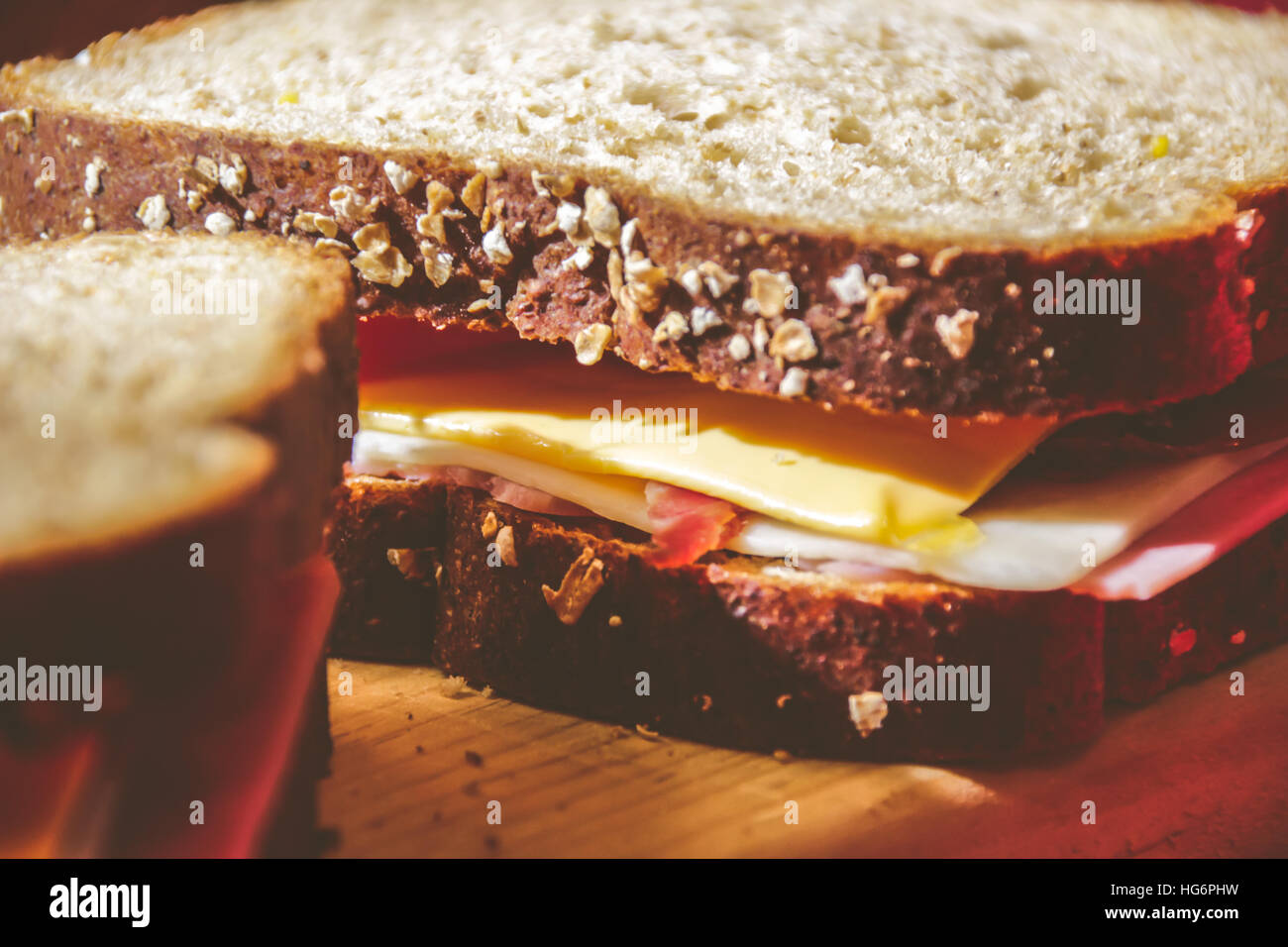 Photograph of a jam sandwich Stock Photo - Alamy