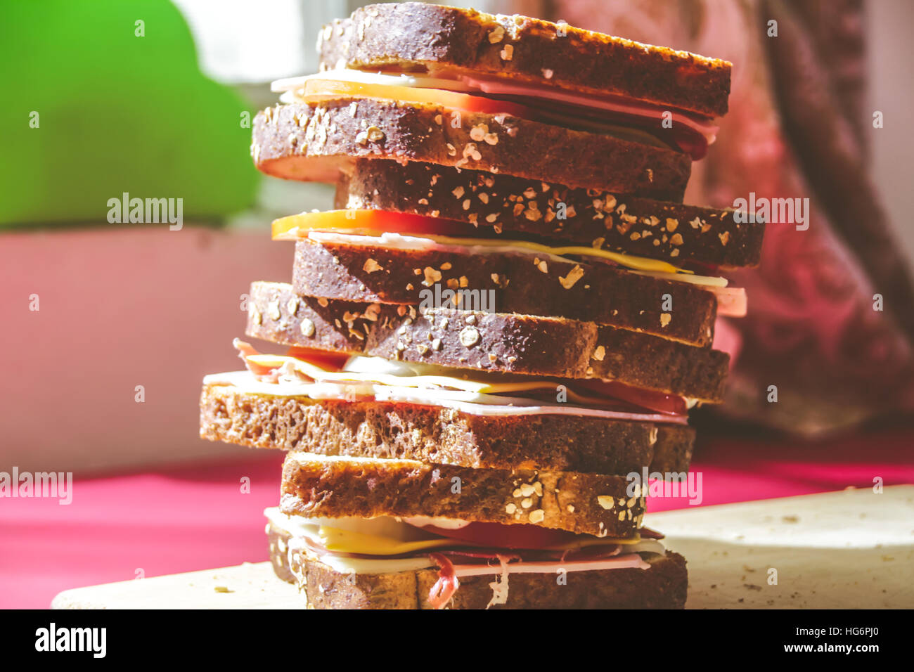 Photograph of a jam sandwich Stock Photo - Alamy