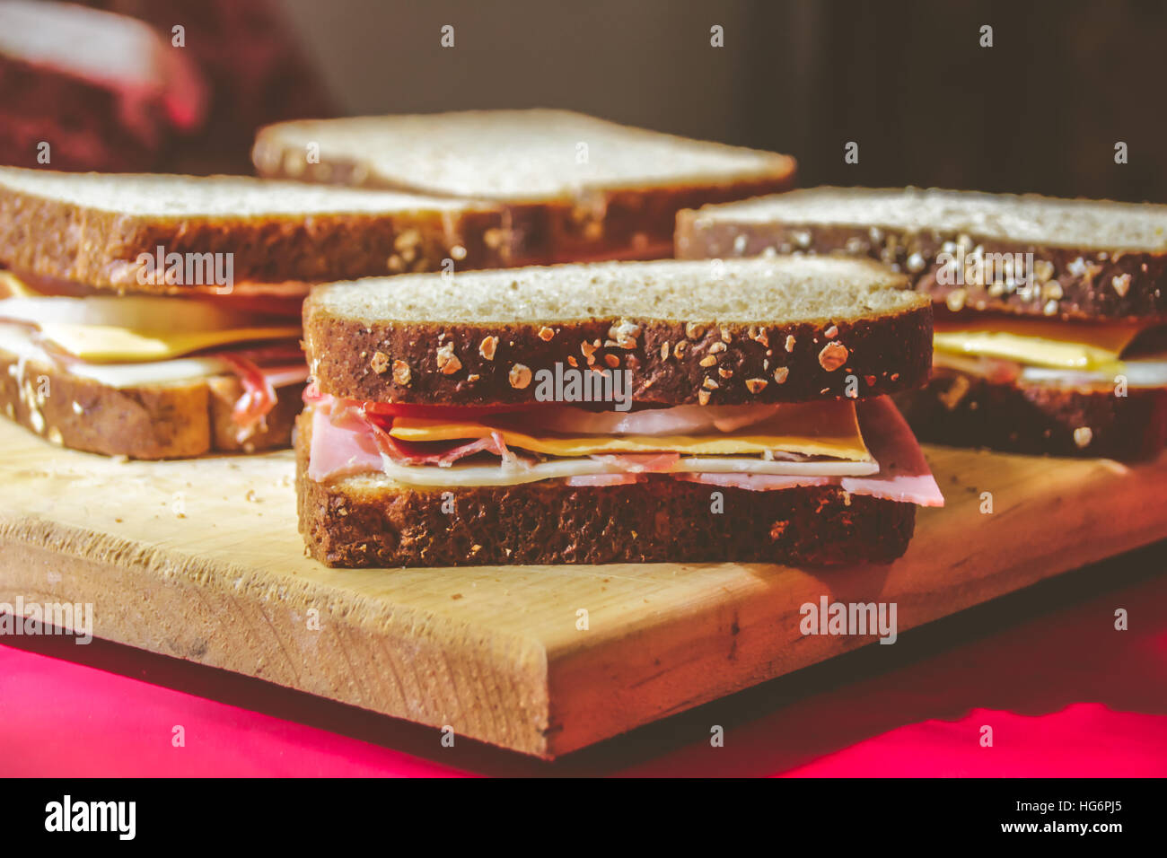 Photograph of a jam sandwich Stock Photo - Alamy
