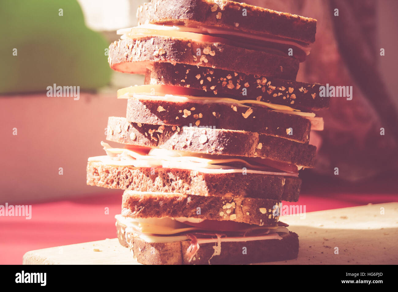Photograph of a jam sandwich Stock Photo - Alamy