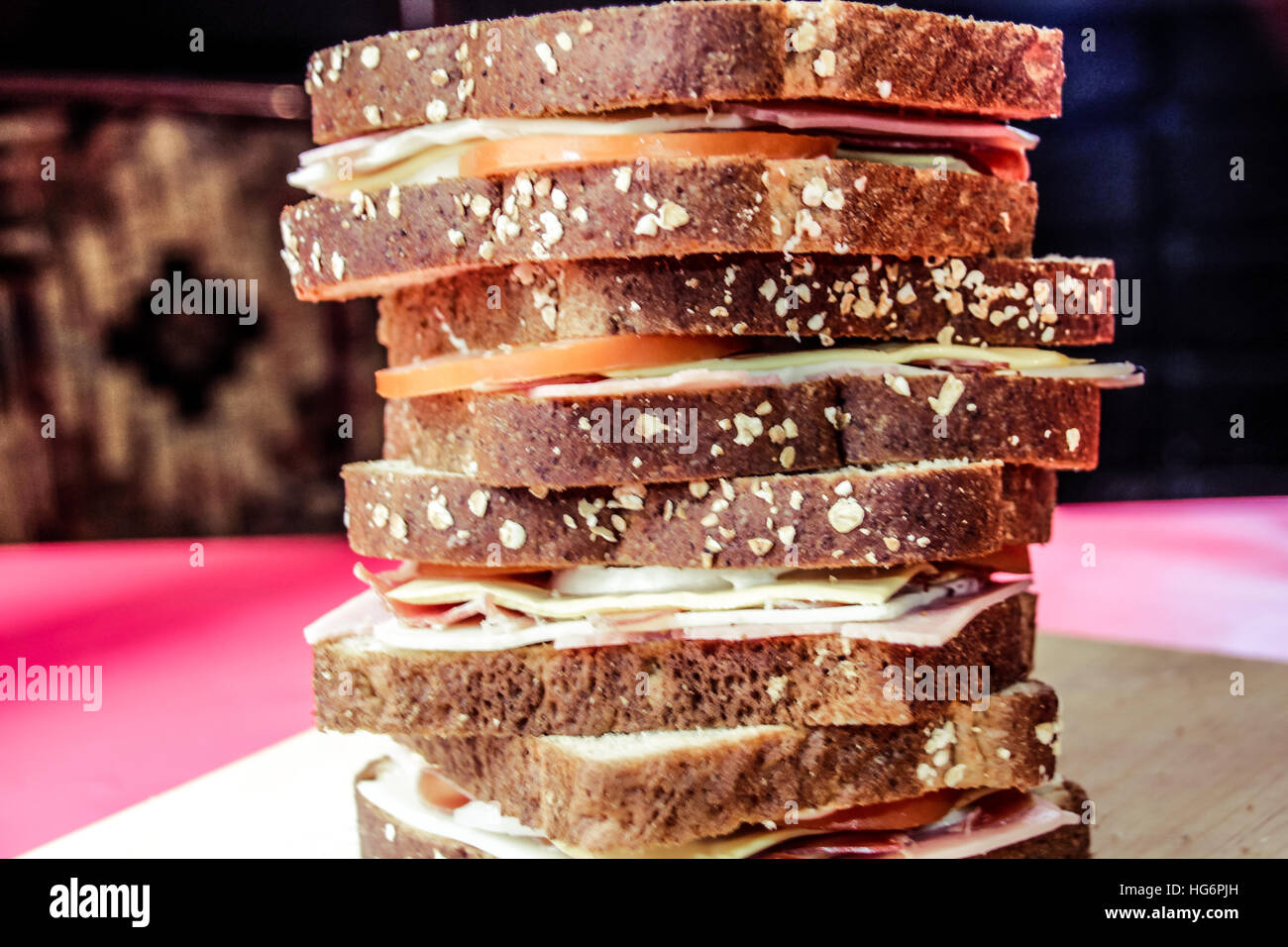 Photograph of a jam sandwich Stock Photo - Alamy