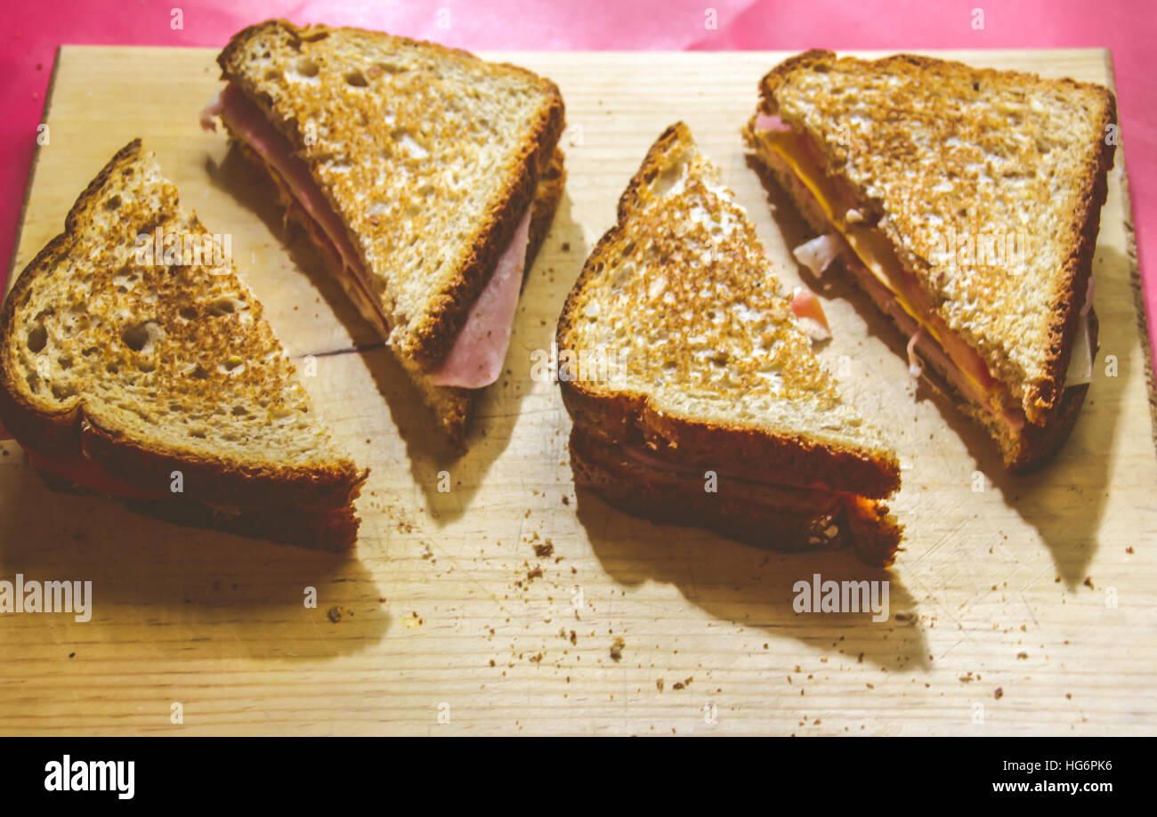 Photograph of a jam sandwich Stock Photo - Alamy