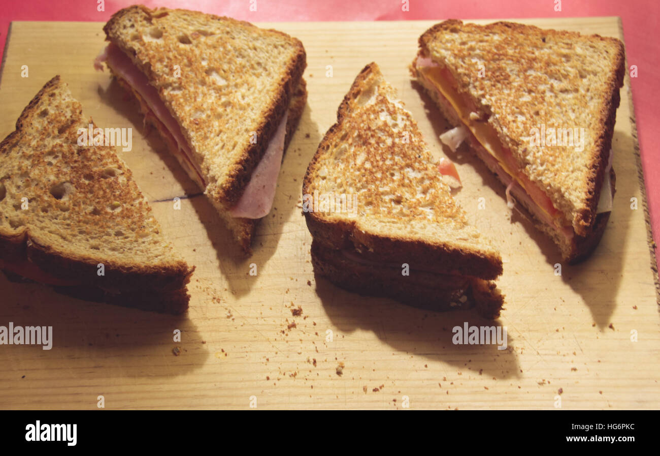 Photograph of a jam sandwich Stock Photo - Alamy