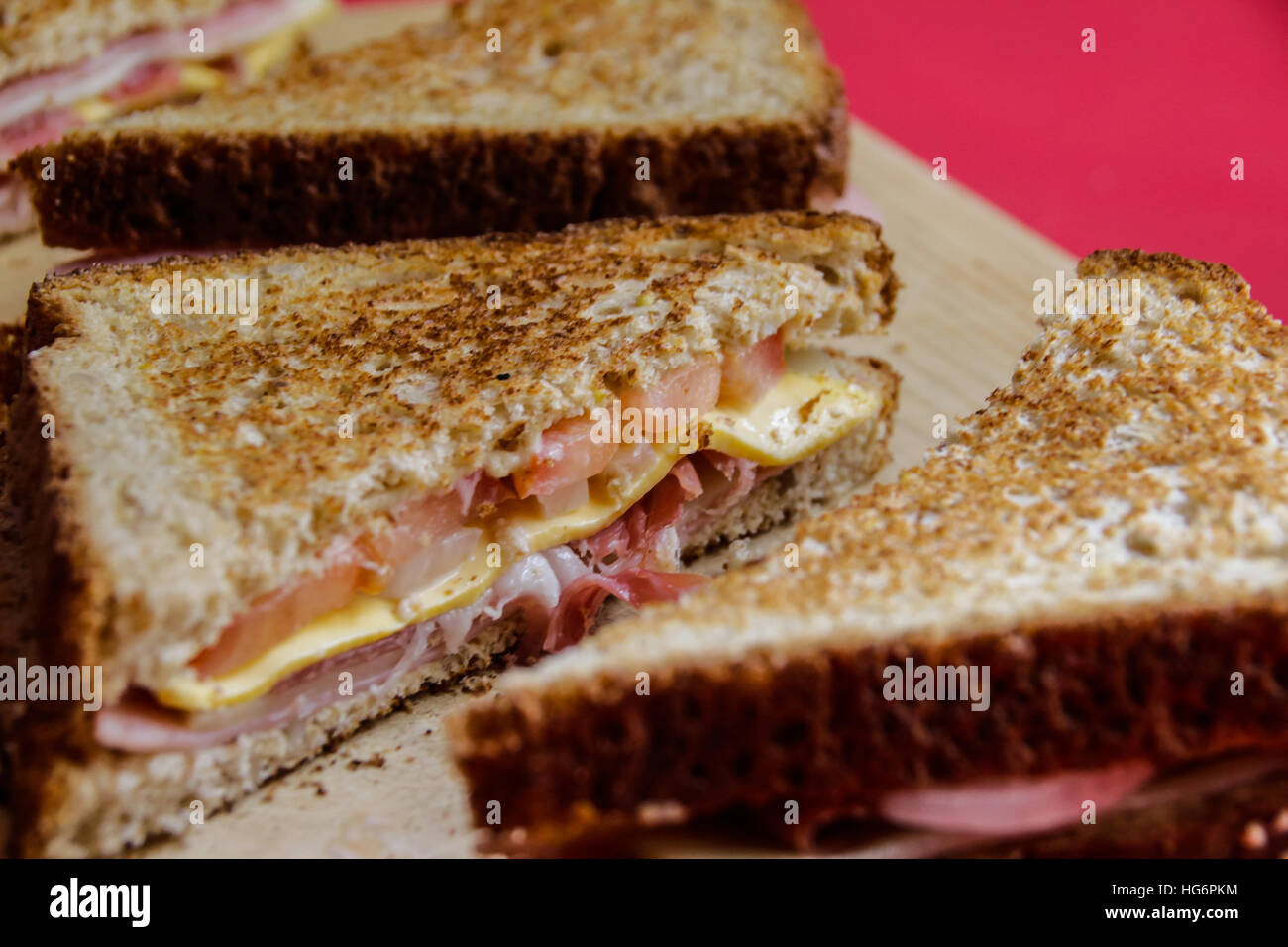 Photograph of a jam sandwich Stock Photo - Alamy