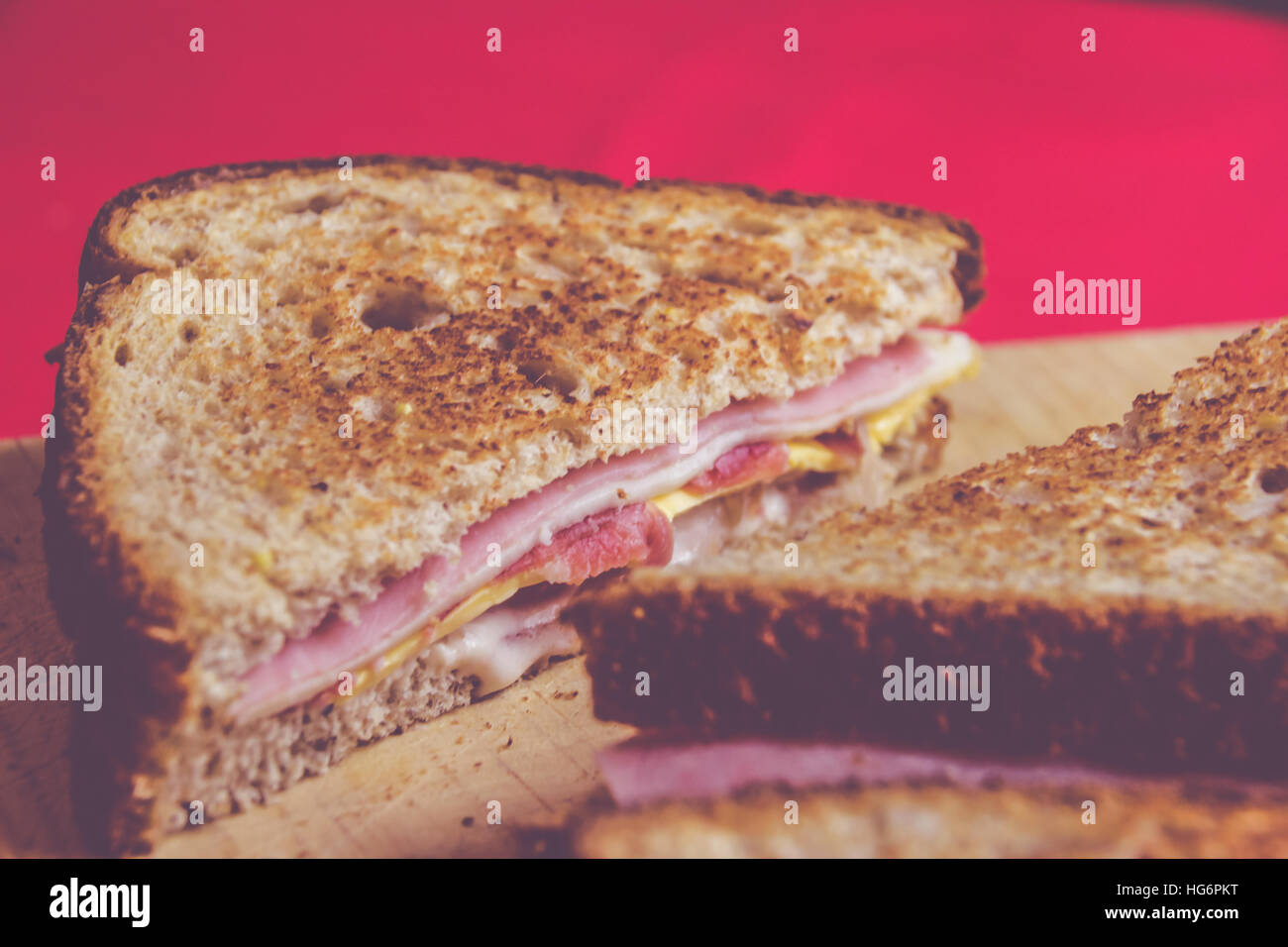 Photograph of a jam sandwich Stock Photo - Alamy