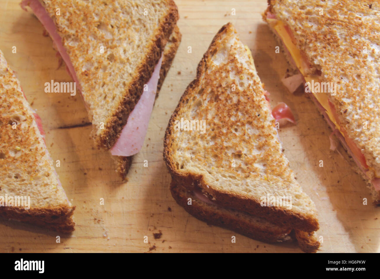 Photograph of a jam sandwich Stock Photo - Alamy