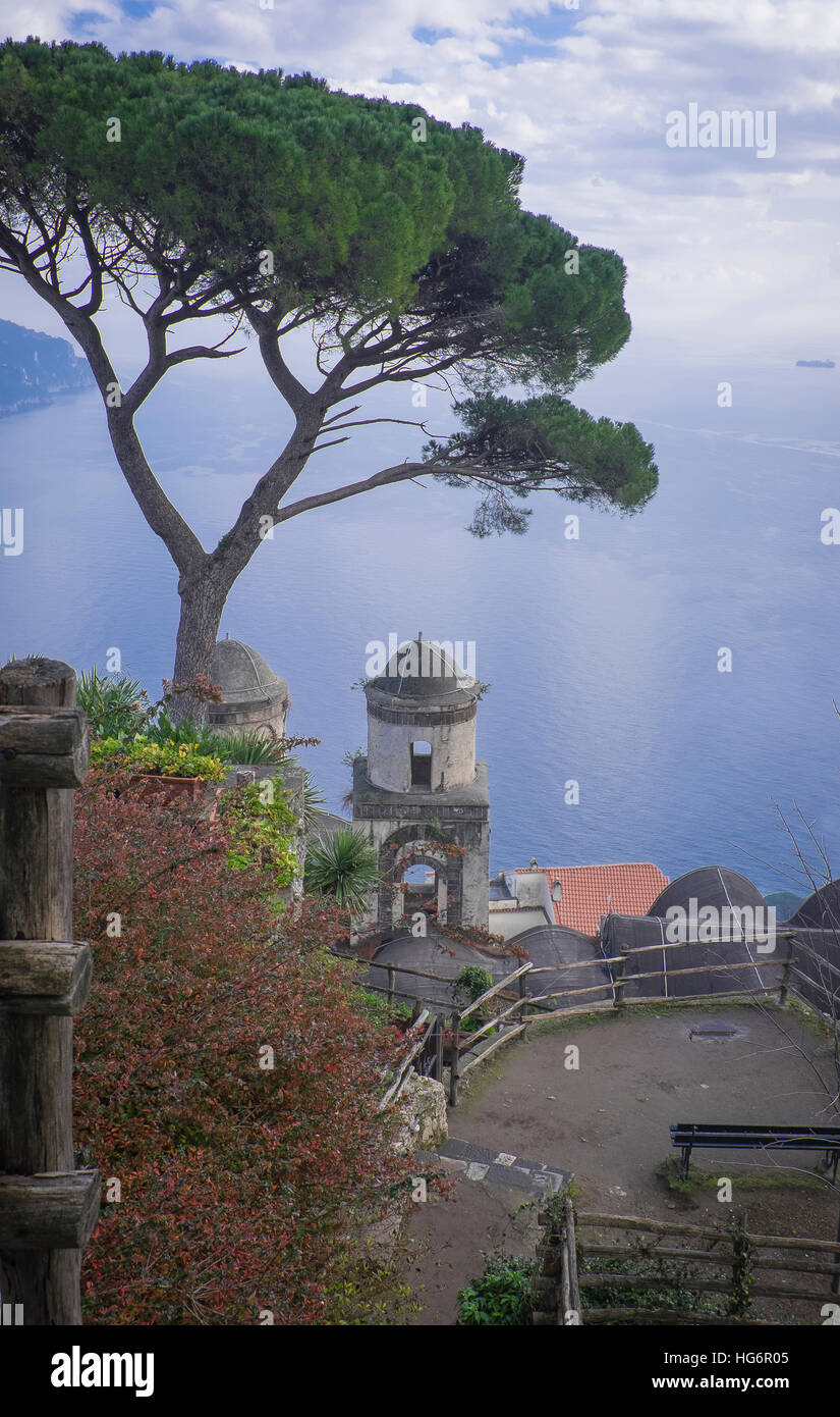 Iconic view of Amalfi coast from the city Ravello, Italy Stock Photo ...