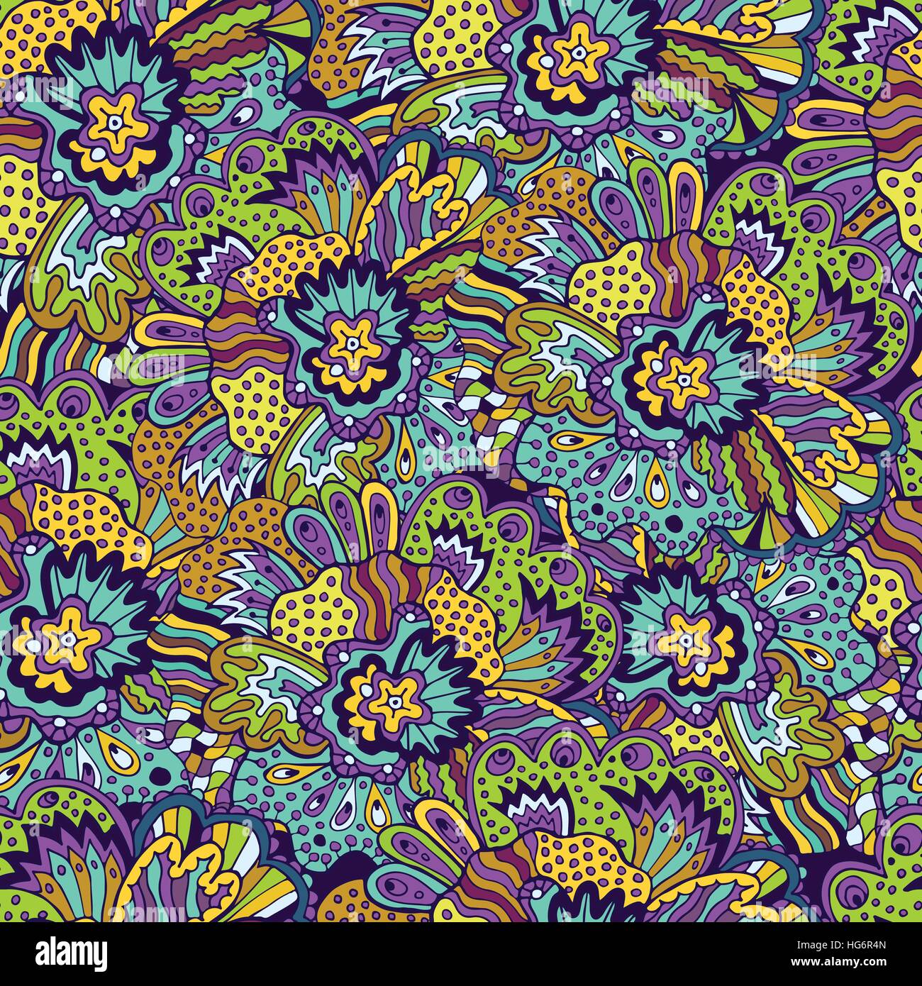 Vector Flower Pattern Seamless Botanic Texture Stock Vector Image
