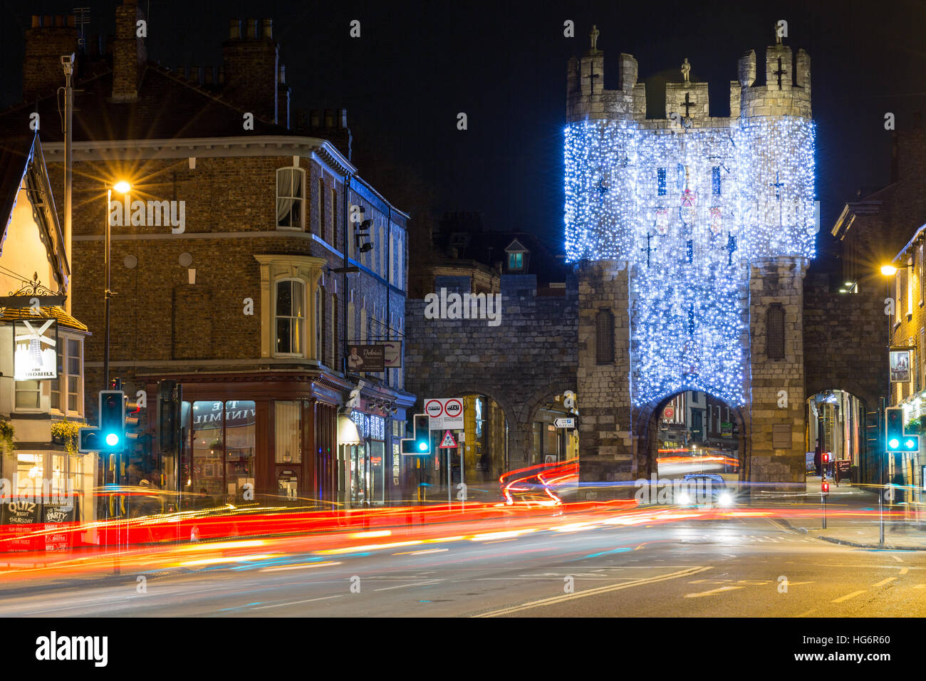 York, Micklegate Bar facing South Stock Photo - Alamy