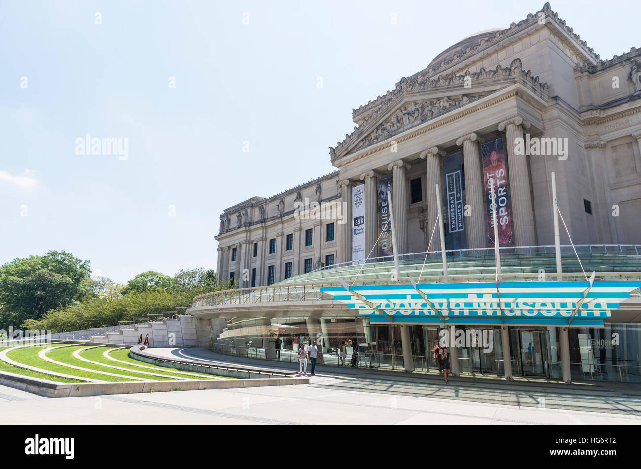Exterior of the landmarked Brooklyn Museum building, Brooklyn, New York ...