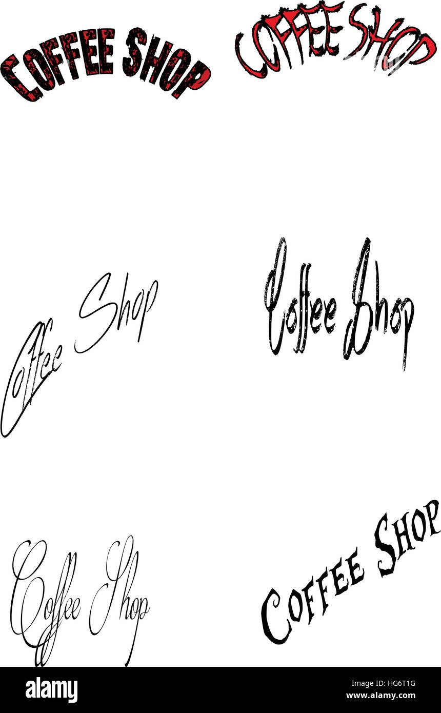 Coffee Shop Sign Stock Vector Image & Art - Alamy